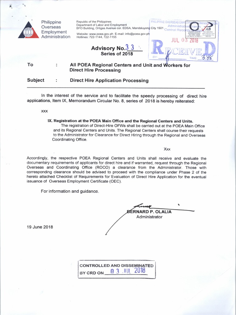 Advisory 33 2018 PDF | PDF