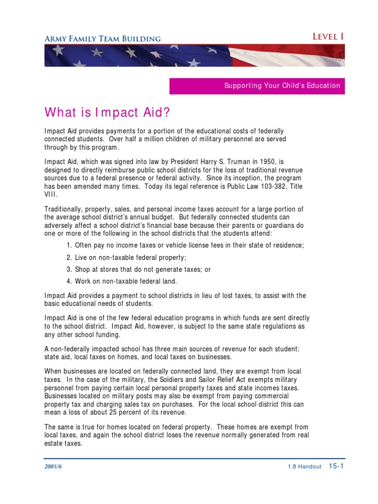 Supporting Your Childs Education Handout 15 Pdf Income Tax In The