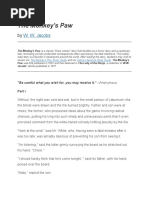 Story The Monkeys Paw Simplified | PDF