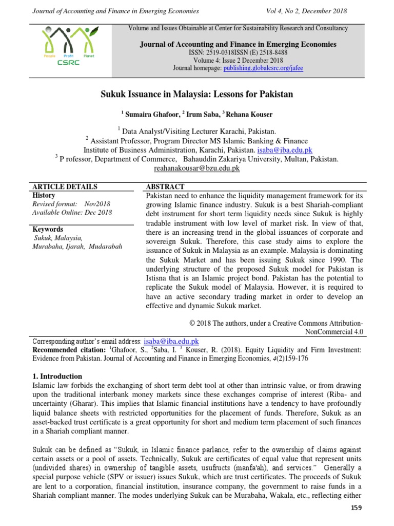 525-Article Text-1977-3-10-20190417 | PDF | Islamic Banking And Finance | Market Liquidity