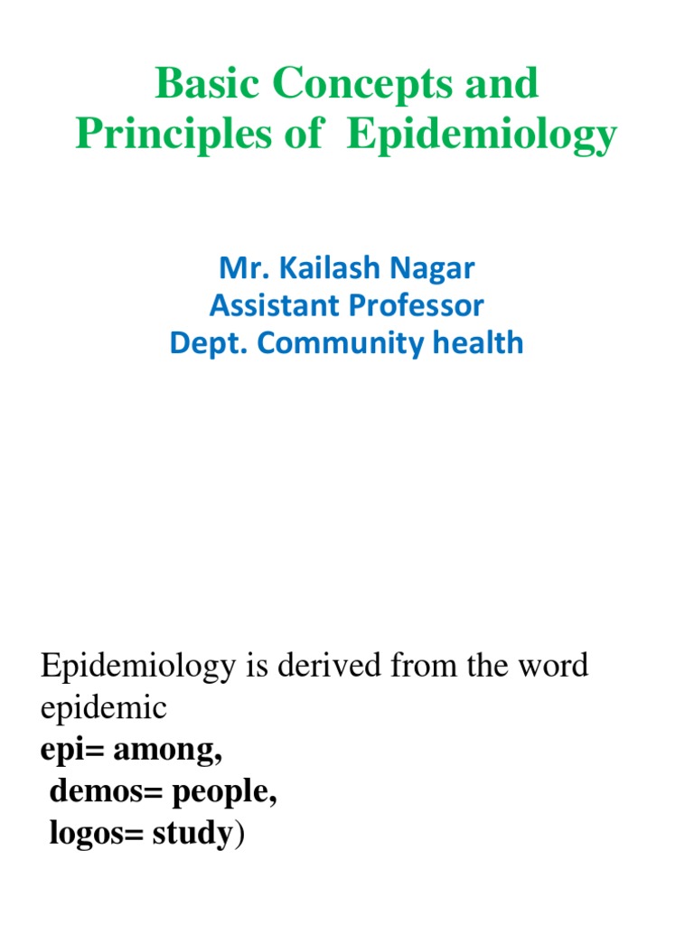 Basic Concepts of Epidemiology | PDF | Epidemiology | Cohort Study