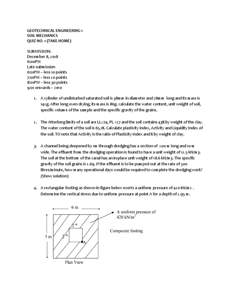 Geotech 1 Short Quiz Pdf
