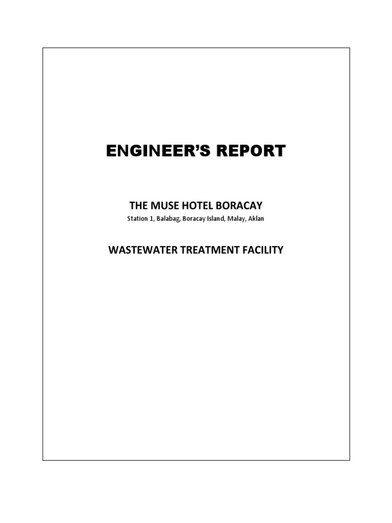 Engineer's Report | PDF | Sewage Treatment | Septic Tank