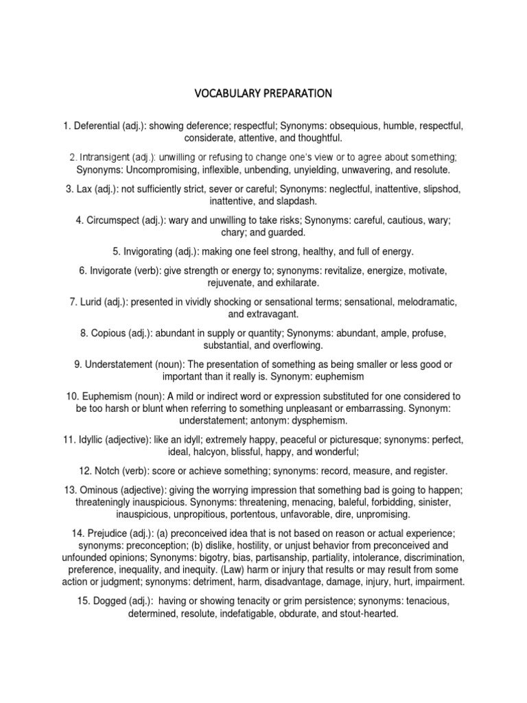 GRE Vocabulary | PDF | Adjective | Semantic Units