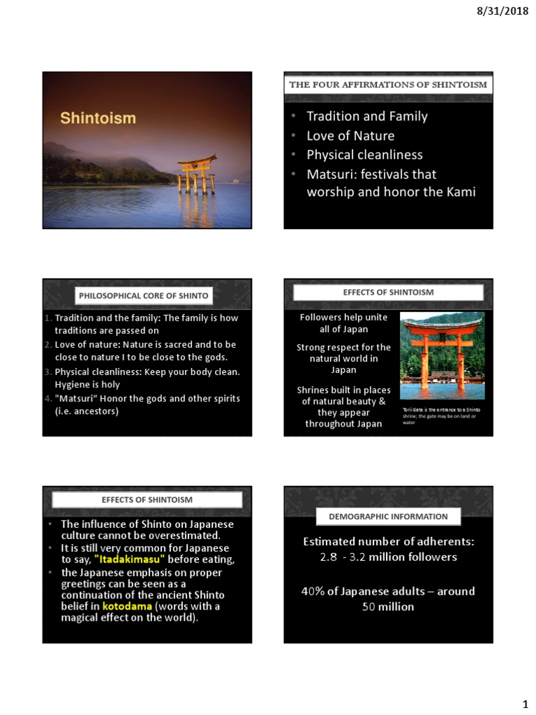 Shintoism: Tradition and Family Love of Nature Physical Cleanliness ...