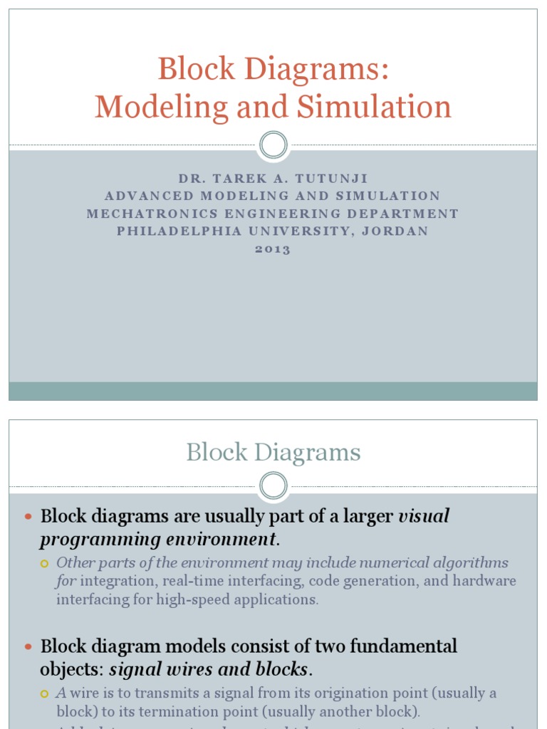 Block Diagrams: Modeling and Simulation | Download Free PDF | Torque ...