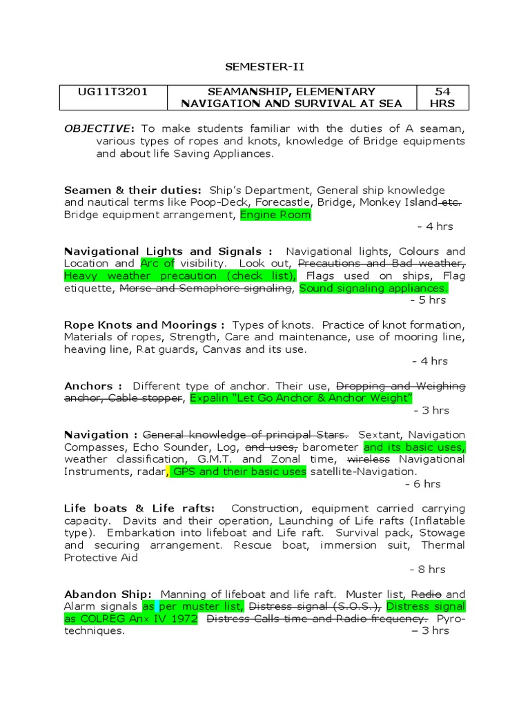Seamanship | PDF | Navigation | Shipping