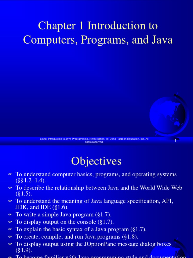 Chapter 1 Introduction To Computers, Programs, and Java | Download Free PDF | Computer Data ...