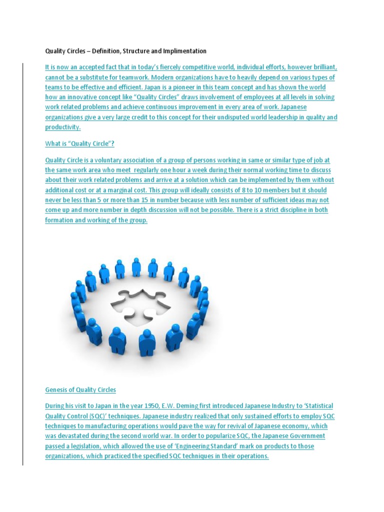 Quality Circles - Definition, Structure and Implimentation | PDF ...