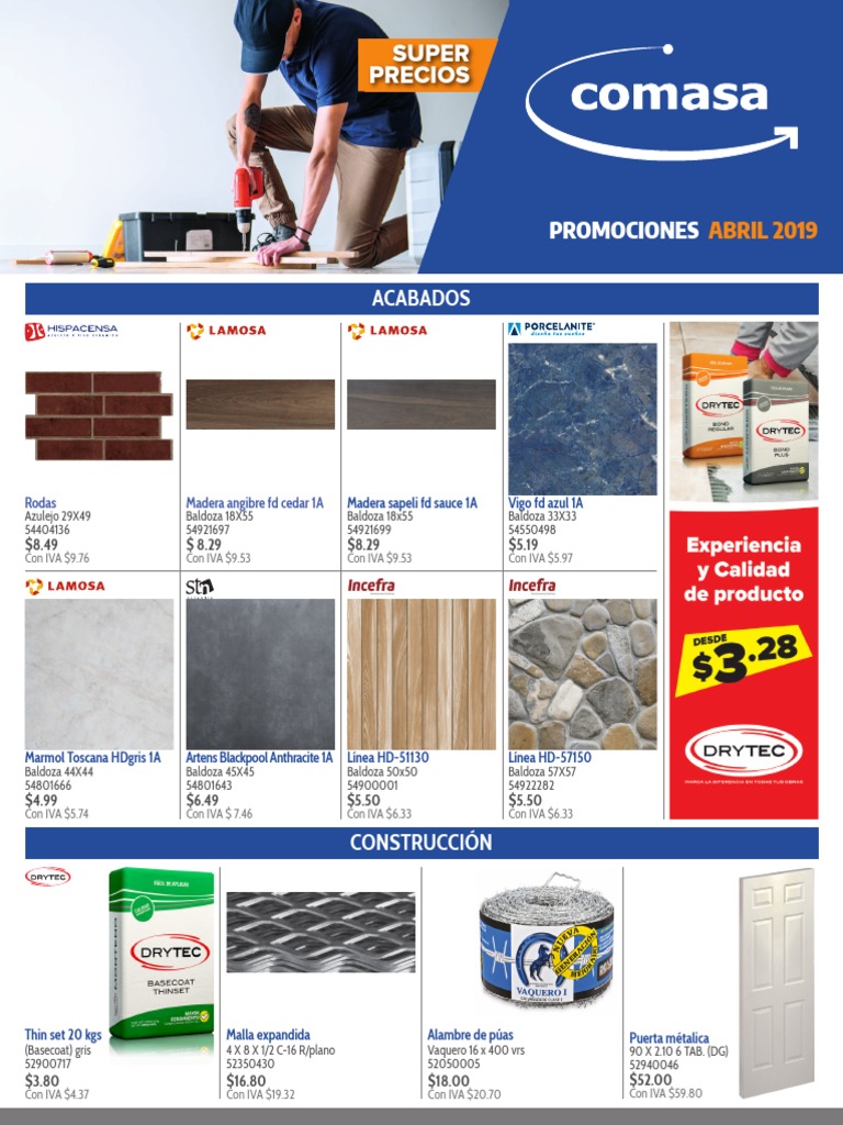 Catálogo COMASA | PDF | Componentes | Elementos arquitectónicos