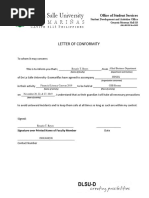 Letter of Conformity Template | PDF