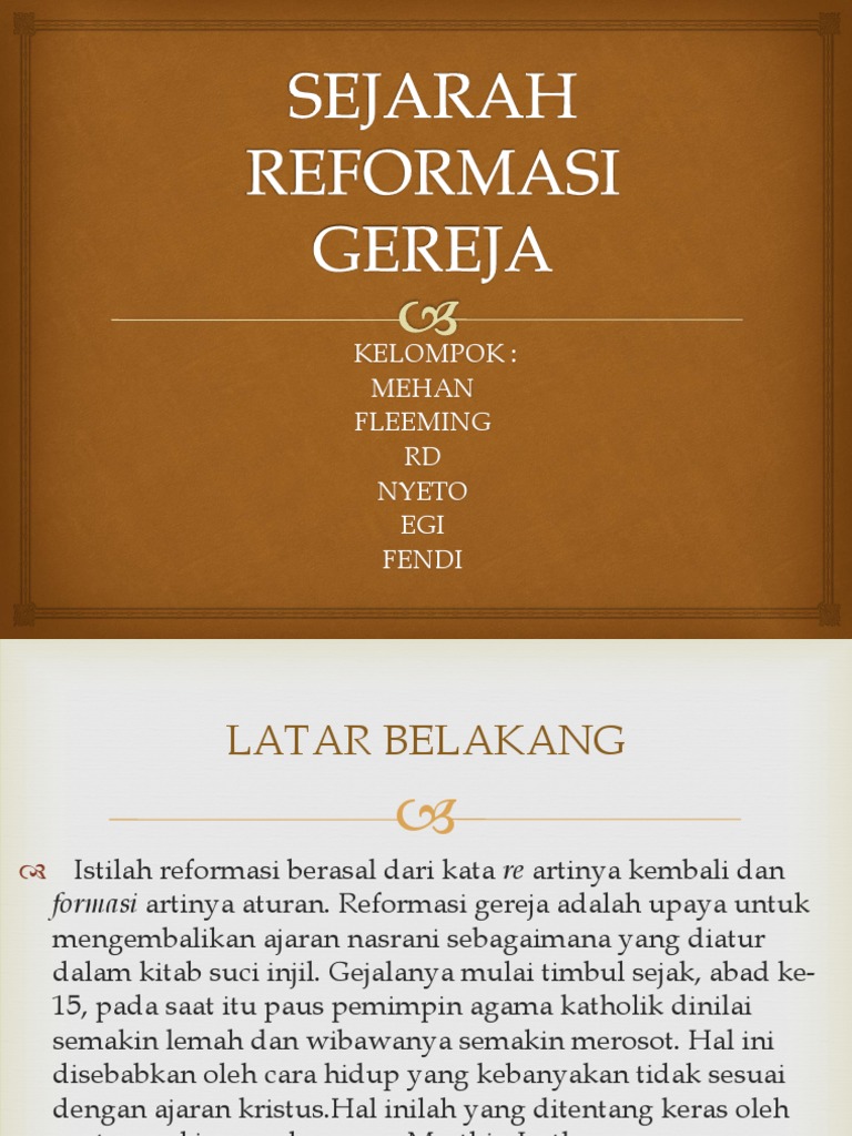 Sejarah Reformasi Gereja | PDF