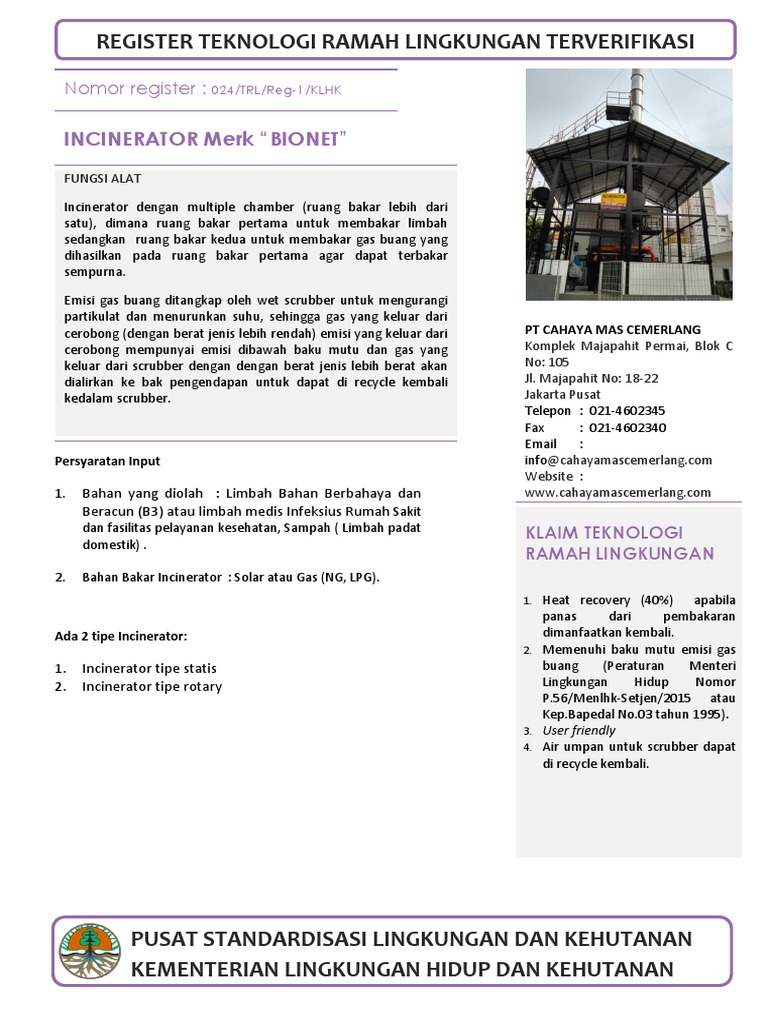 Incinerator Bionet CMC PDF | PDF