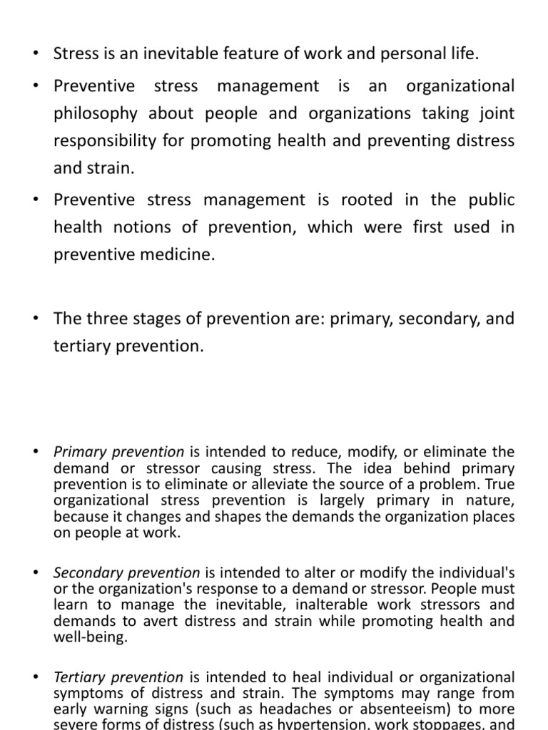Stress Management Interventions | PDF