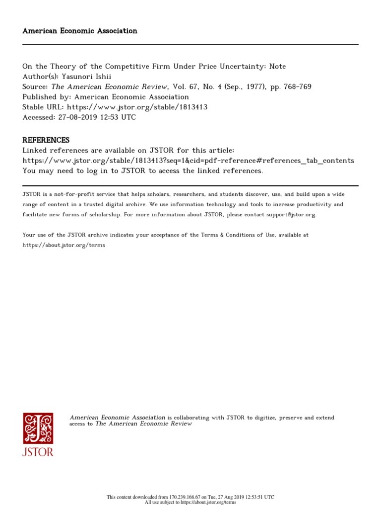 American Economic Association The American Economic Review | PDF ...