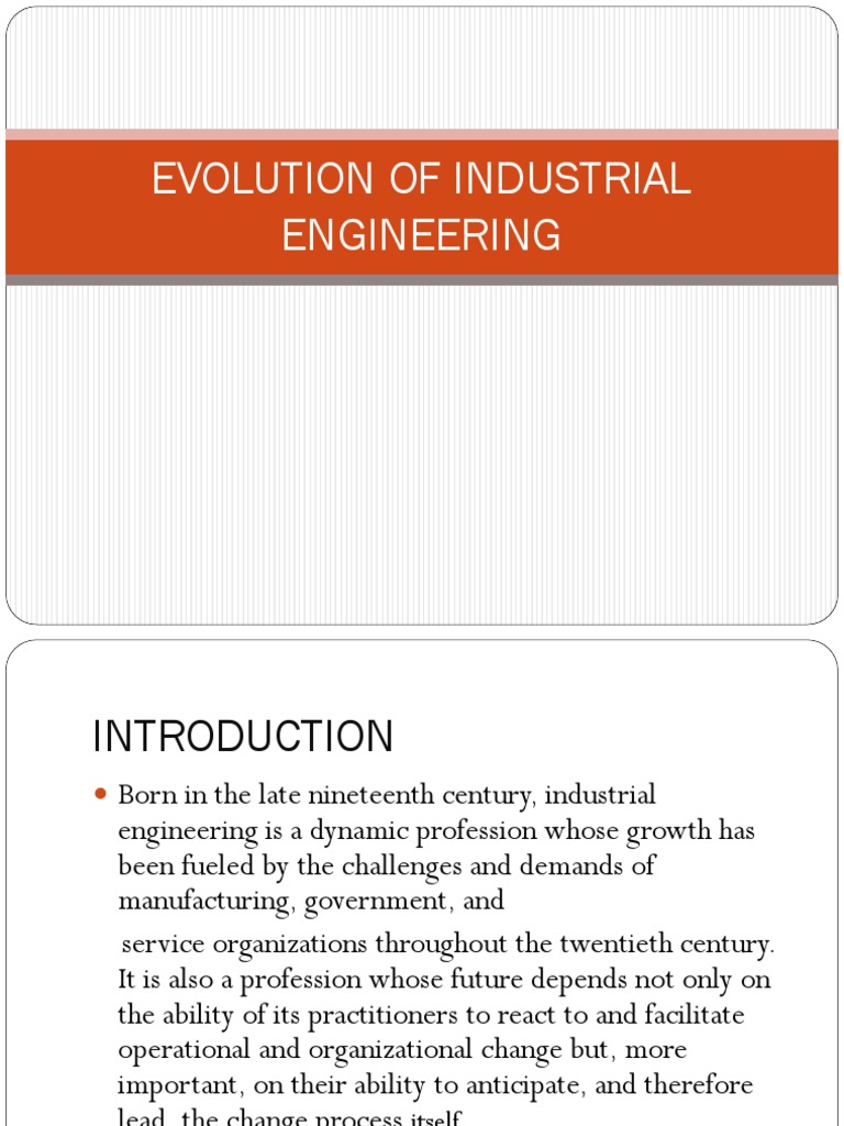 Evolution of IE | PDF | Industrial Engineering | Industries