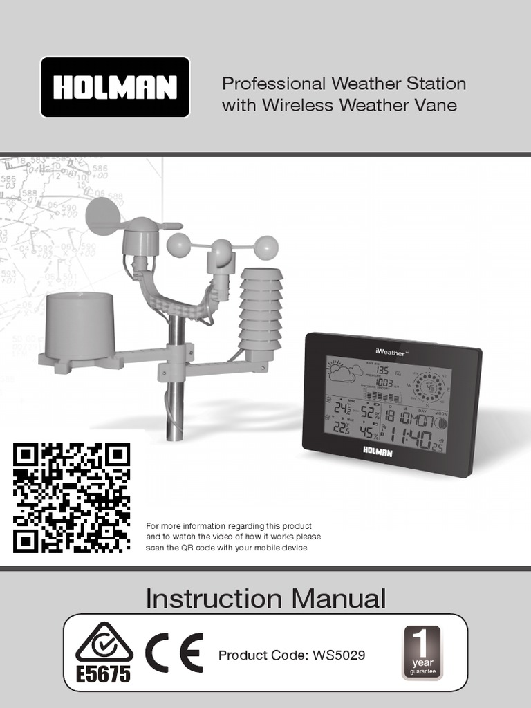 WS5029 Wireless Weather Station Manual | PDF | Atmospheric Pressure ...
