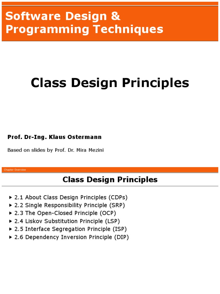 Class Design Principles | PDF | Class (Computer Programming ...