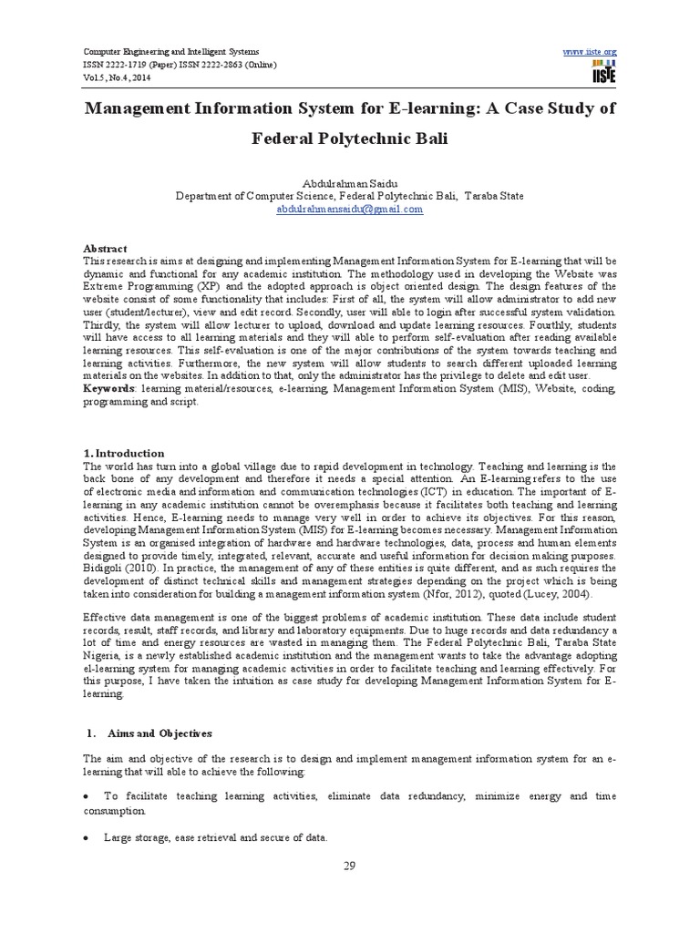 MIS Project Sample | PDF | Educational Technology | Use Case