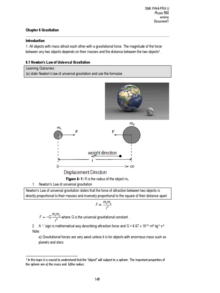 Gravitational Force and Potential Energy | PDF | Gravity | Potential Energy