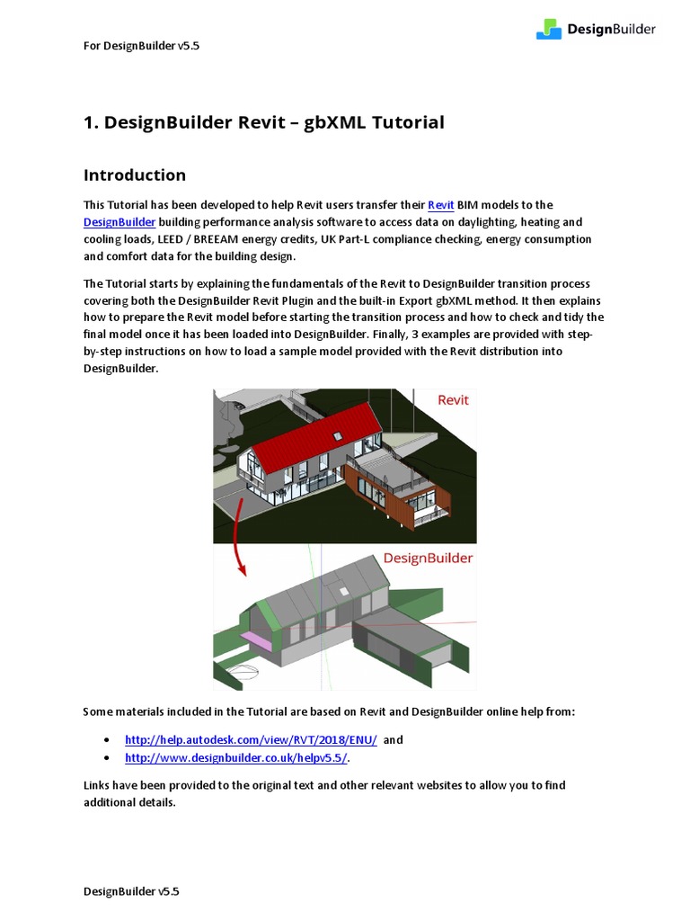 DesignBuilder Revit GBXML Tutorial v2 | PDF | Autodesk Revit | Wall