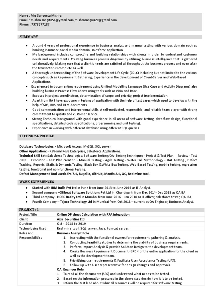 Technical Profile | PDF | Software Testing | Software Development