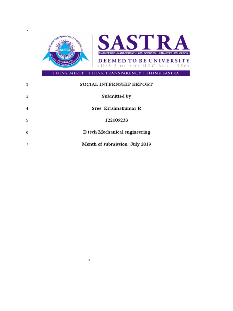 Social Internship Report Summary | PDF | Non Governmental Organization ...