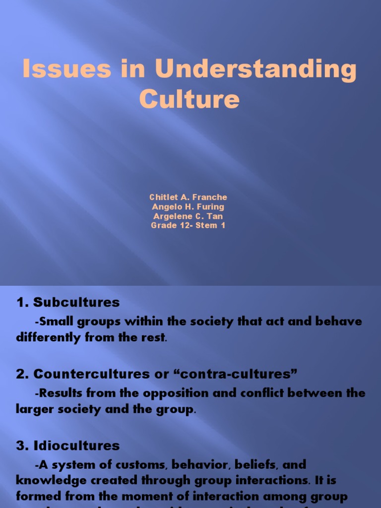 Understanding Cultural Concepts | PDF | Society | Human