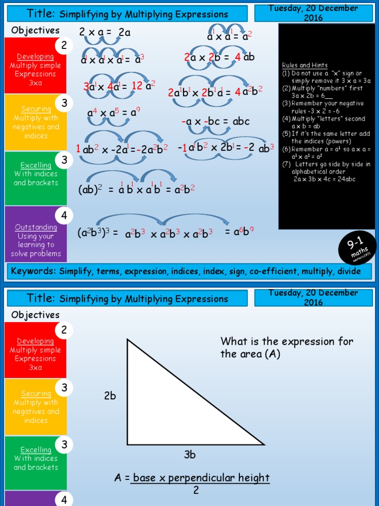 Simplifying by Multiplying Expressions | PDF | Disabled Sports | Sports