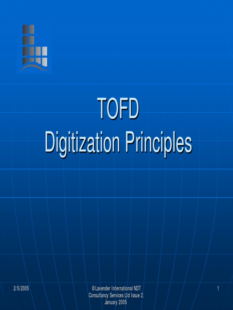 3 - TOFD Digitization Princples Iss 2 Jan 05 PDF | PDF | Sampling ...