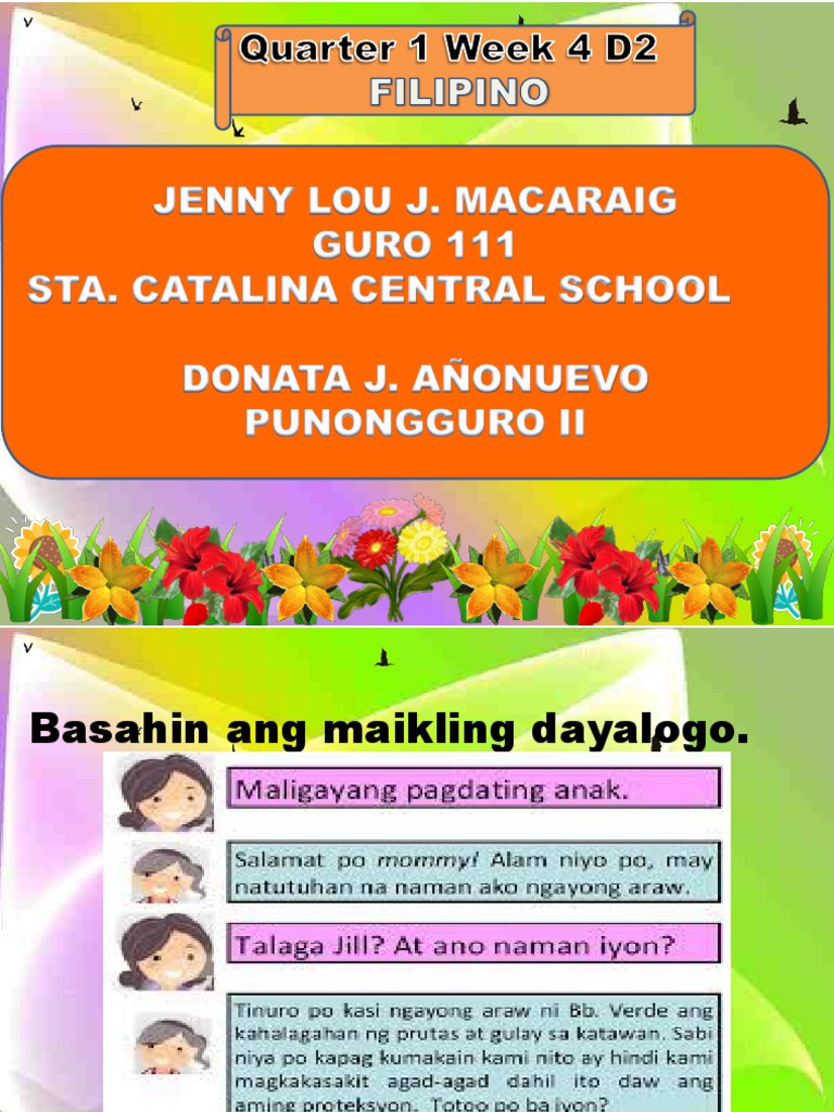 Filipino q1w4 Demo Plan | PDF