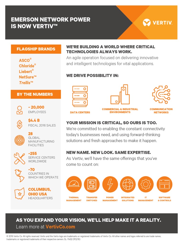 Vertiv Overview FL EN NA SL 11452 - 1480955994 | PDF | Computing ...