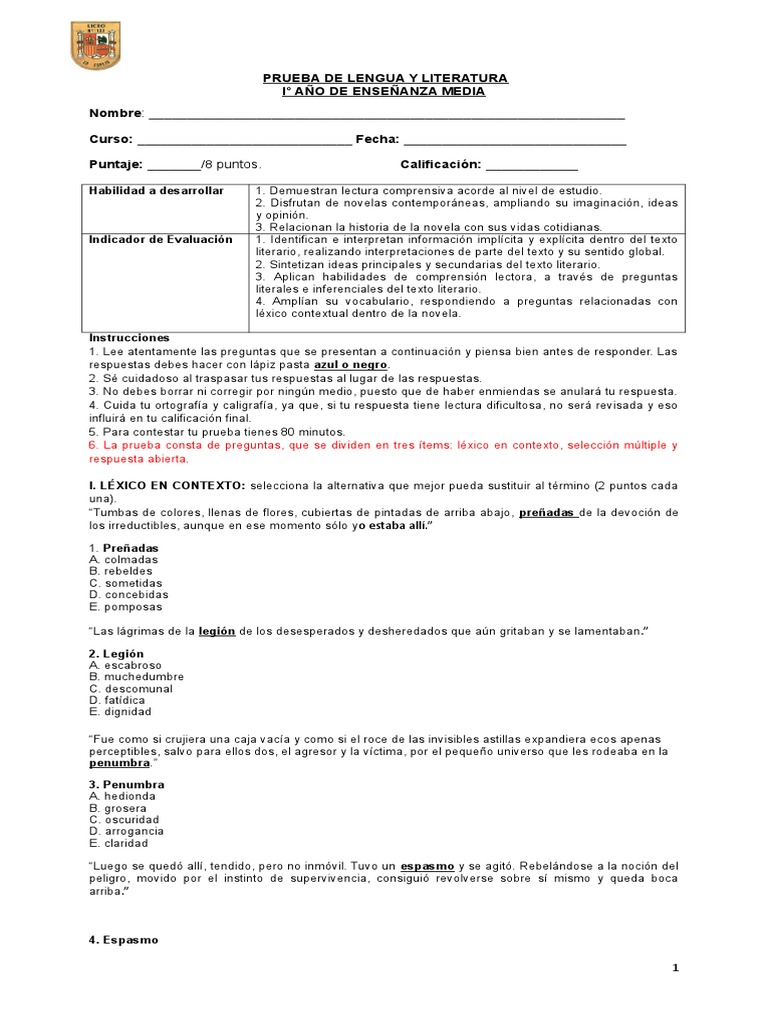 Control de Lec. Nunca Seremo Estrellas de Rock | PDF | Comprensión lectora