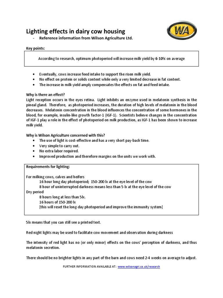 Optimizing Dairy Cow Performance Through Strategic Lighting: A Guide to ...