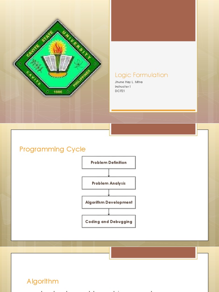 02 Logic Formulation PDF | PDF | Algorithms | Control Flow