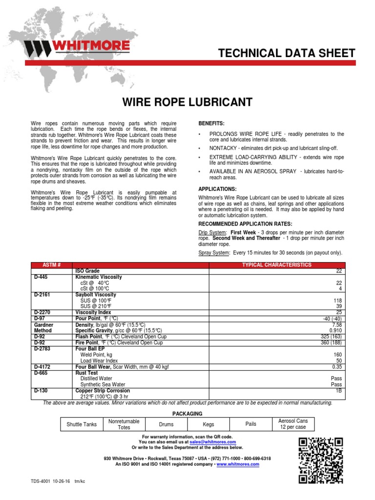 Wire Rope Lubricant PDF | PDF | Rope | Lubricant