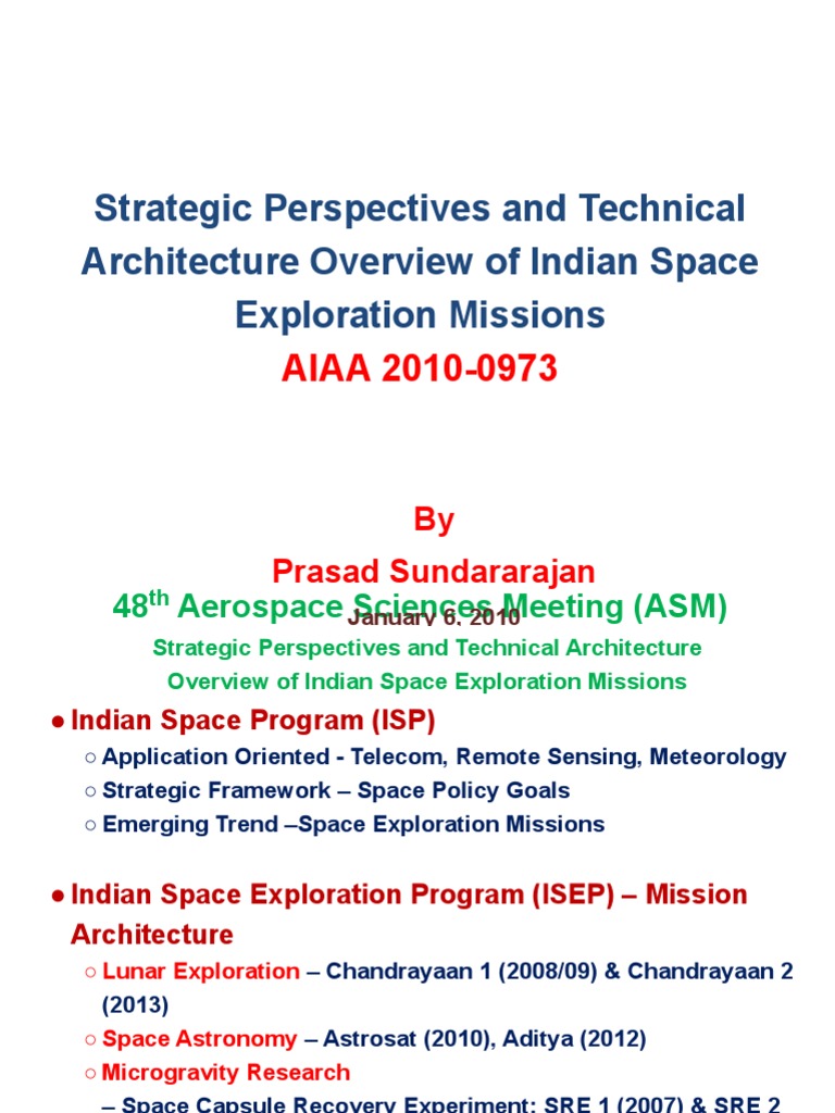Strategic Perspectives and Technical Architecture Overview of Indian ...