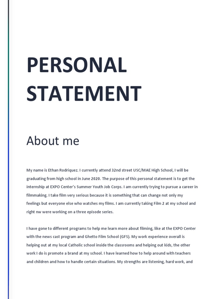 Internship Application: Ethan Rodriquez | PDF