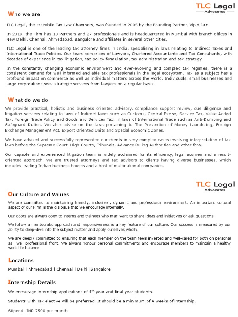 TLC Legal | PDF | Lawyer | Taxes