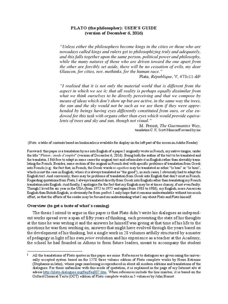 Plato User S Guide PDF | PDF | Plato | Socrates
