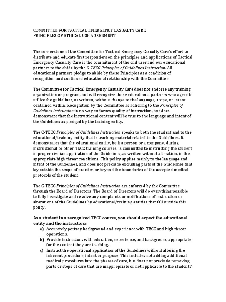 CTECC Principles of Guidelines Instructionv1 | PDF | Evidence Based ...