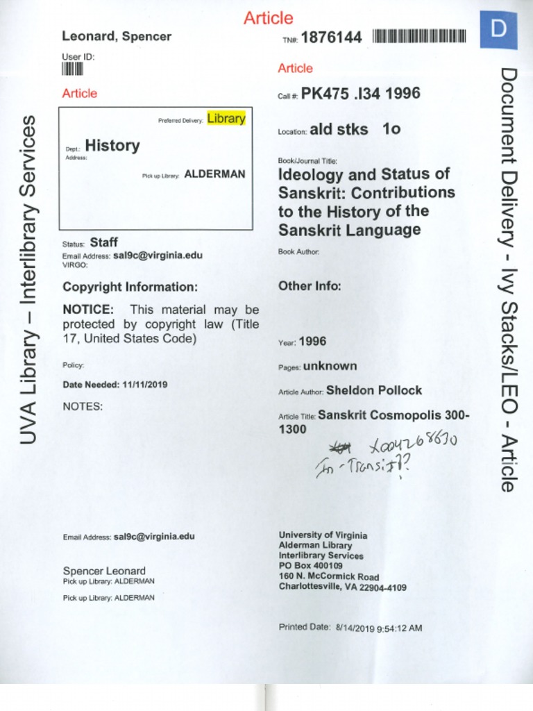 Sheldon Pollock - The Sanskrit Cosmopolis | PDF | Sanskrit | Ideologies