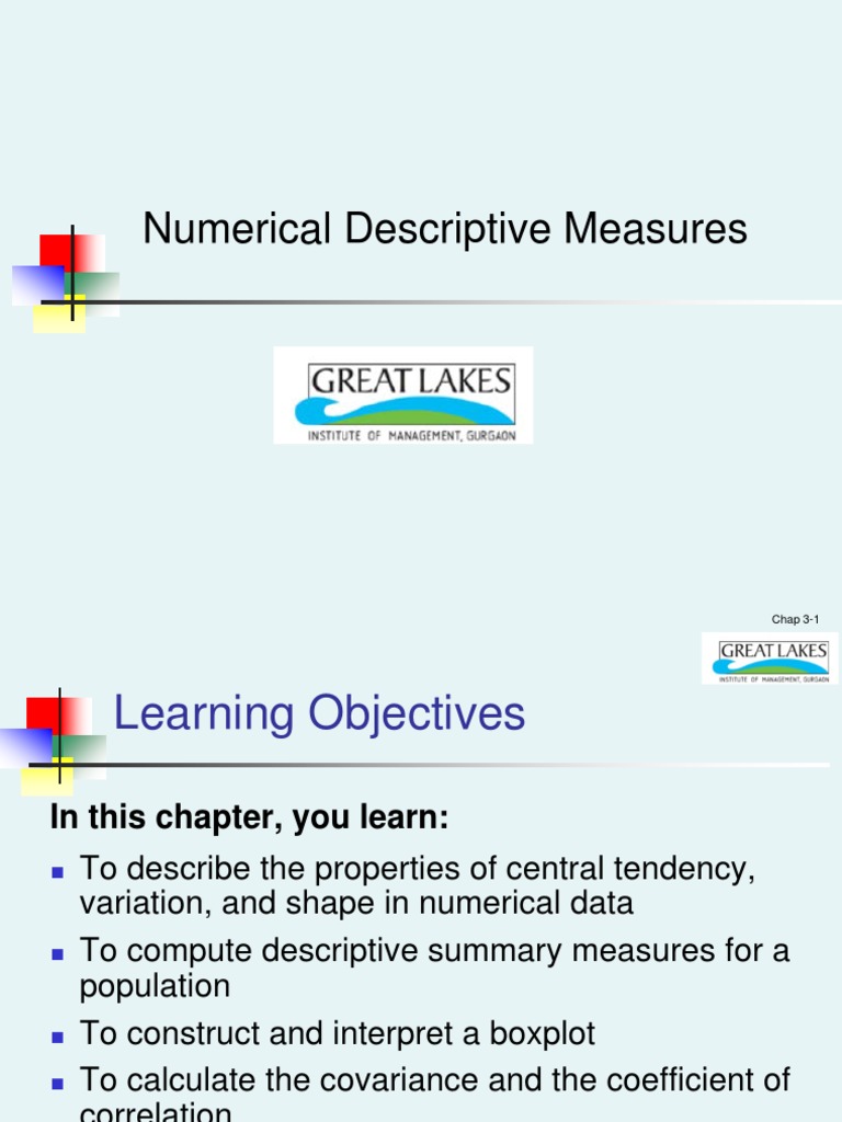 02 Descriptive Statistics | PDF | Mean | Standard Deviation