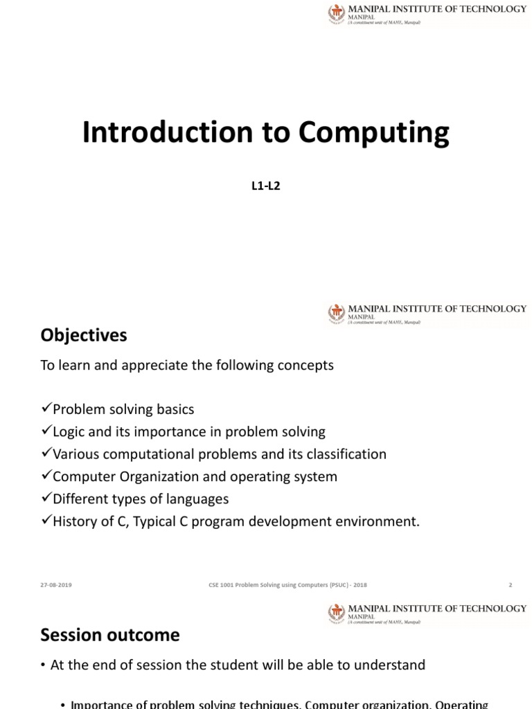 Psuc Introduction | PDF | Random Access Memory | Computer Data Storage
