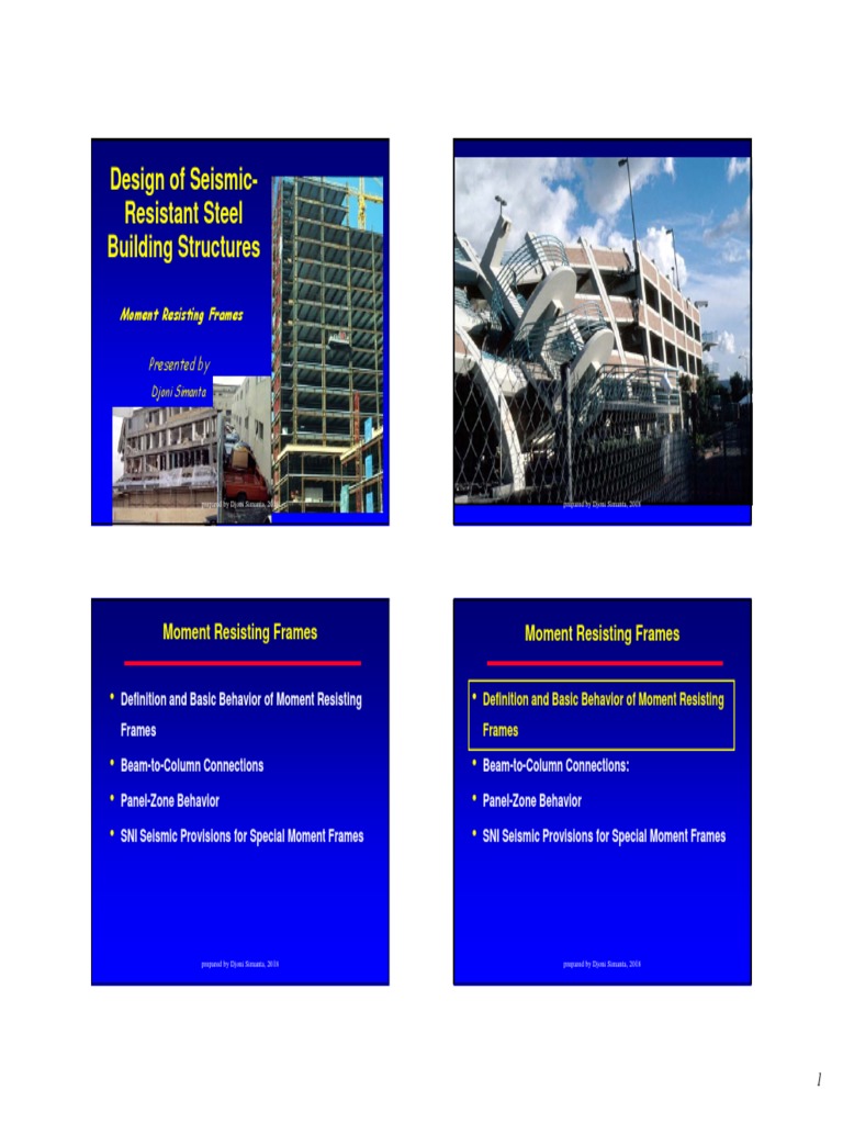 Design of Seismic Resistant Steel Building Structures-Moment ...