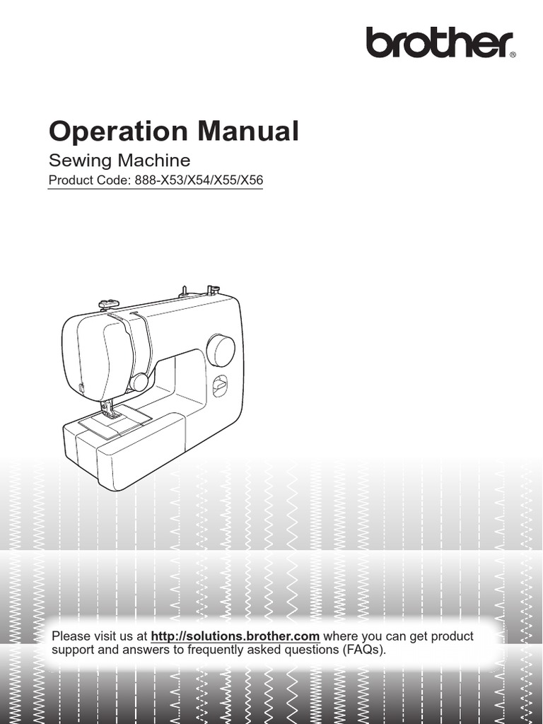 Operation Manual: Sewing Machine | PDF | Sewing | Manufactured Goods