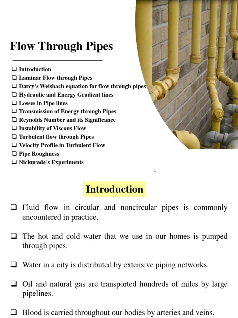 Flow Through Pipes | PDF | Fluid Dynamics | Reynolds Number