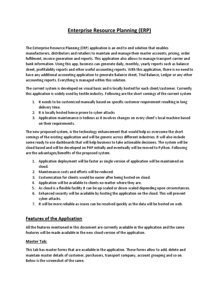 ERP Application Documentation | PDF | Invoice | Debits And Credits