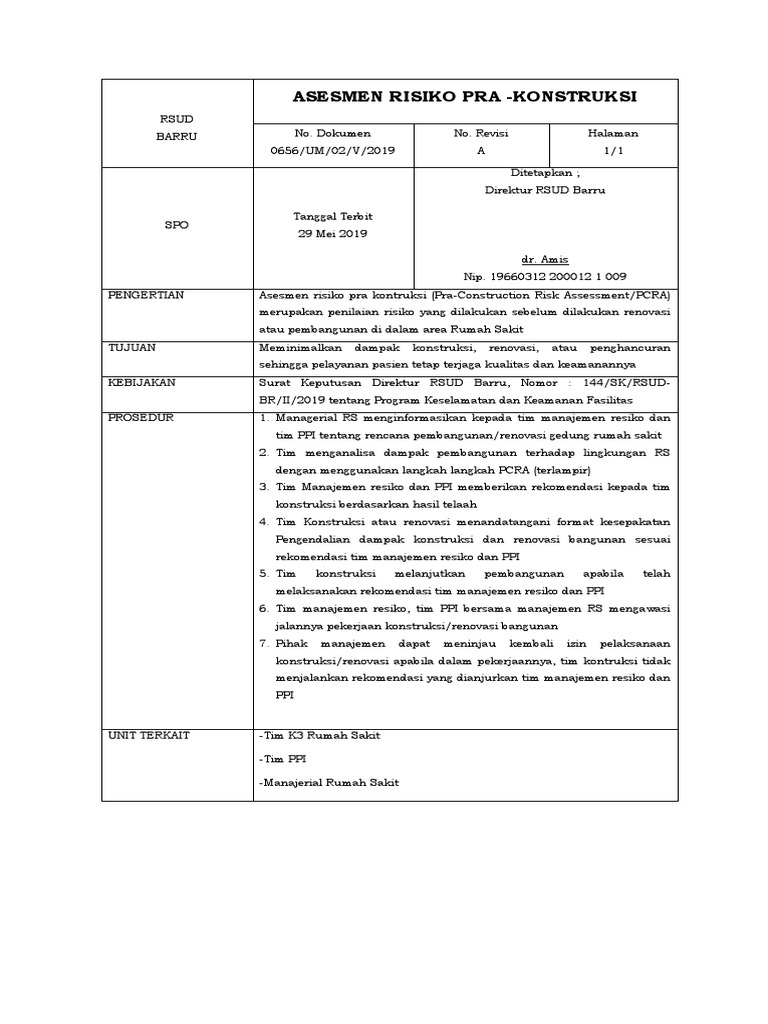 MFK 4.1.1 Sop Pcra | PDF