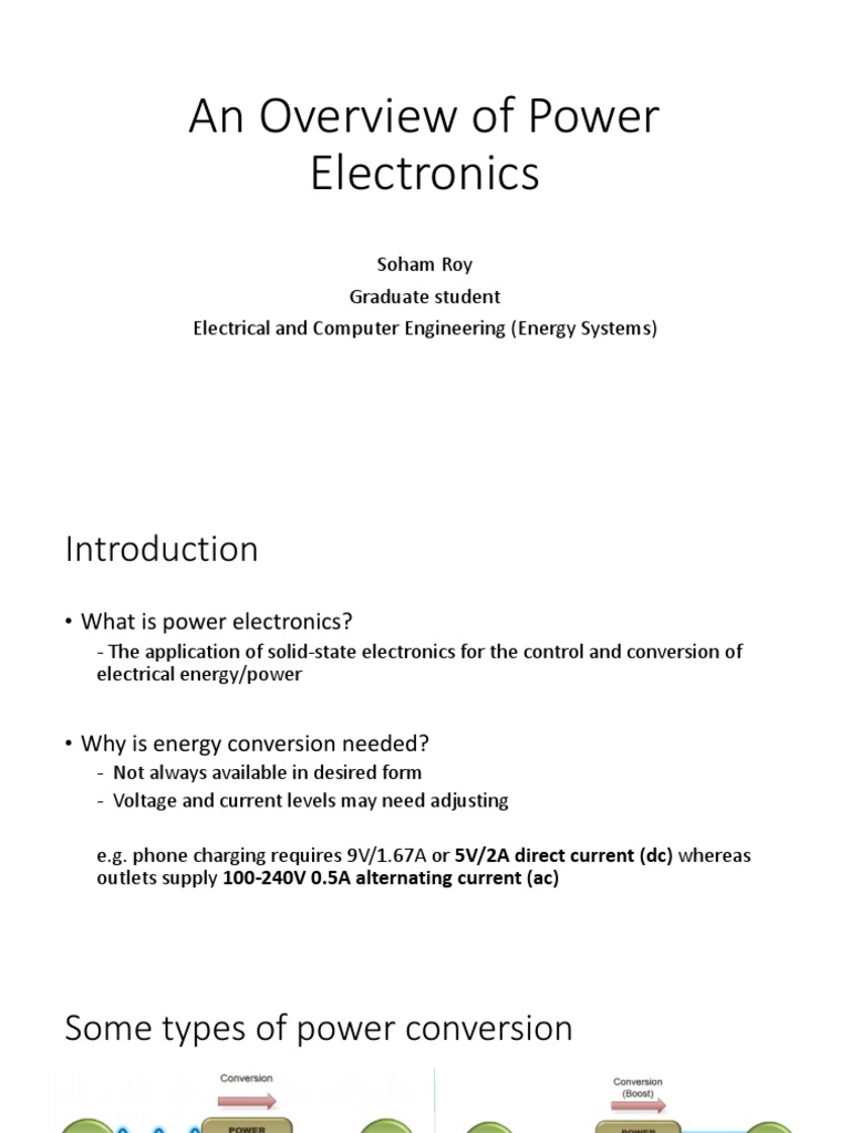Power Electronics Overview and Applications | PDF